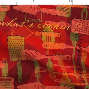 Cooking Fabric What's Cookin by Karismithdesigns Cooking Kitchen ...