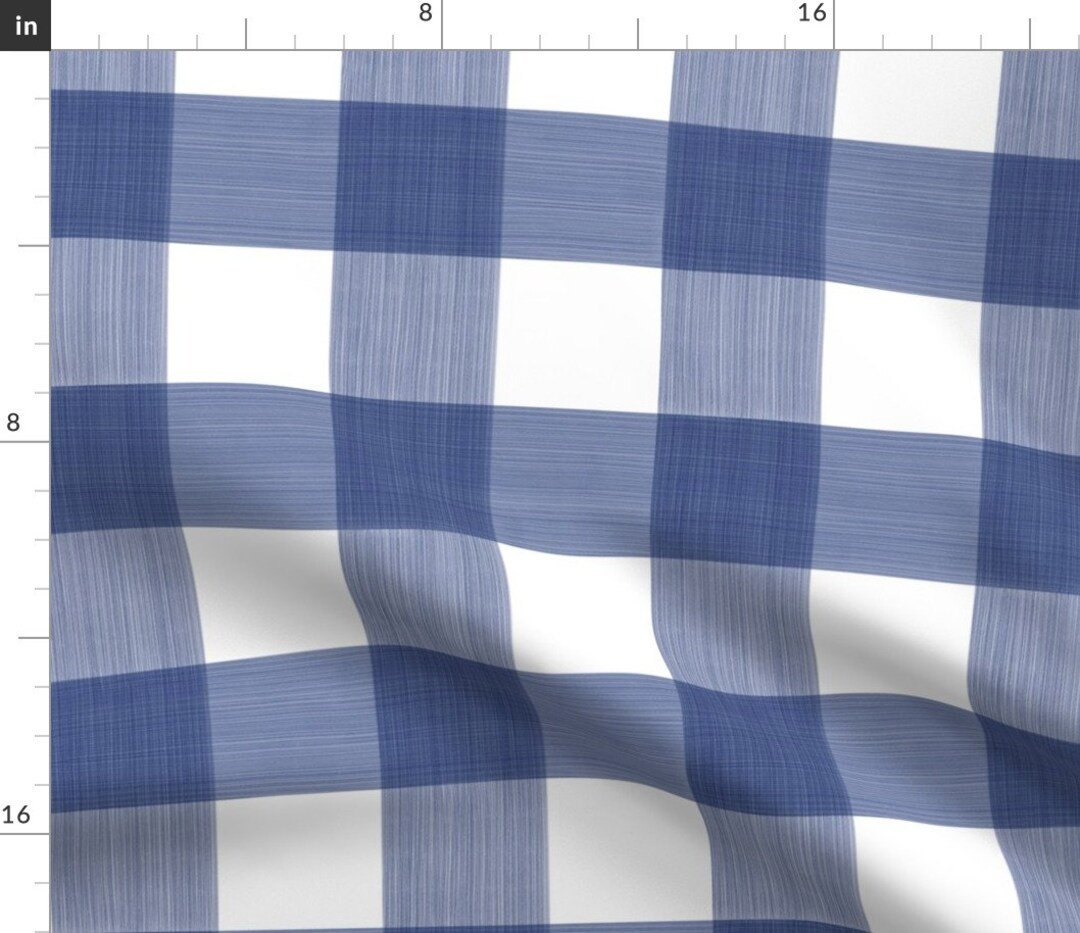 Blue Buffalo Plaid Fabric Blue Medium 3 Buffalo Plaid - Etsy