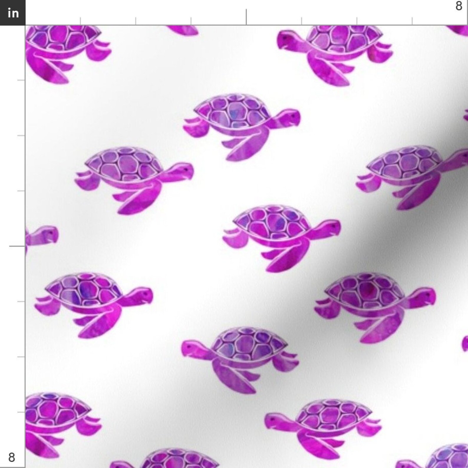 Turtle Fabric Sea Turtle Purple by Littlearrowdesign - Etsy