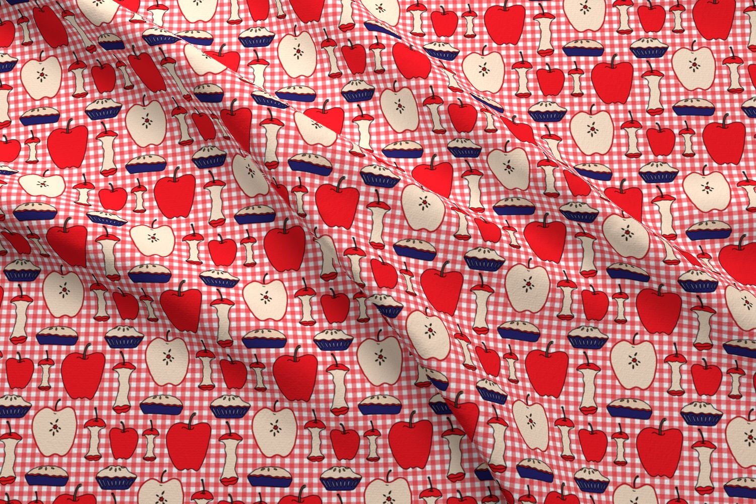 Patriotic Apple Pie Fabric American Patriotic Picnic 4th Of | Etsy