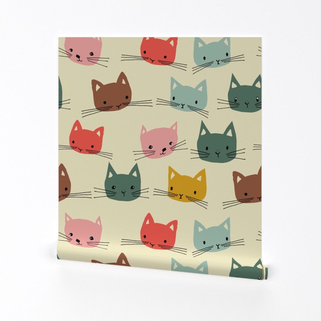 Cats Wallpaper Cats in Colors1 by Potyautas Nursery Kitty Faces Custom ...