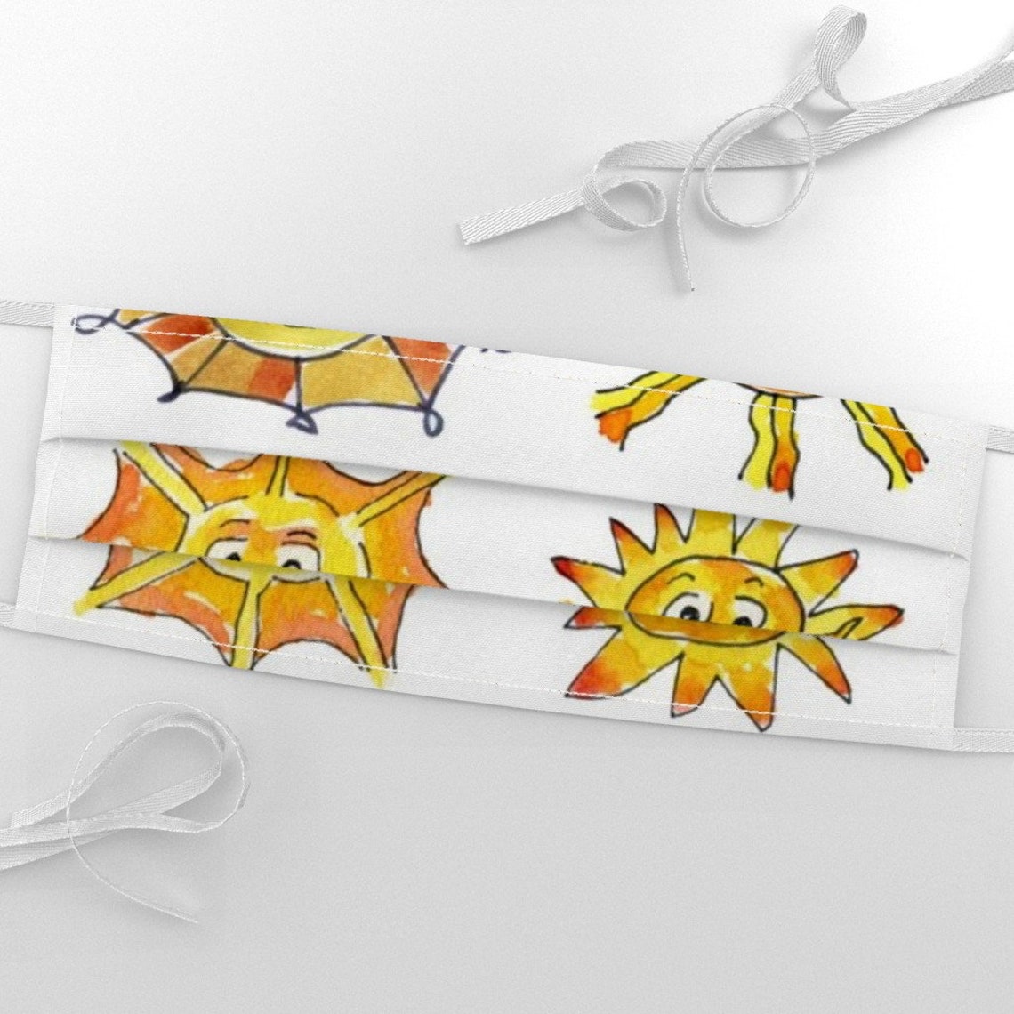 Goofy Sunshine Fabric Cartoon Suns Feeling Sunsational by | Etsy