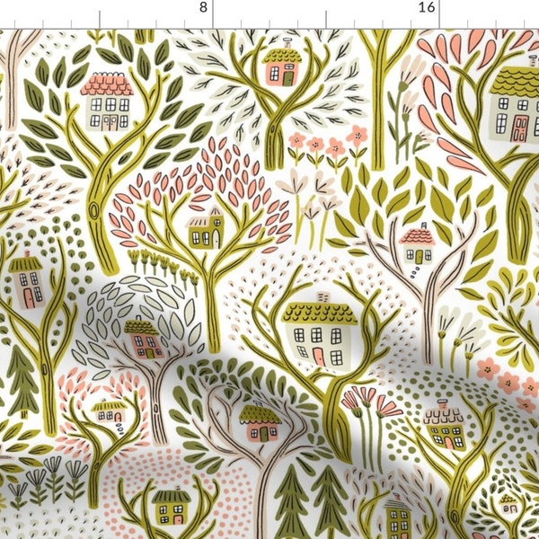 Treehouse Fabric - Etsy