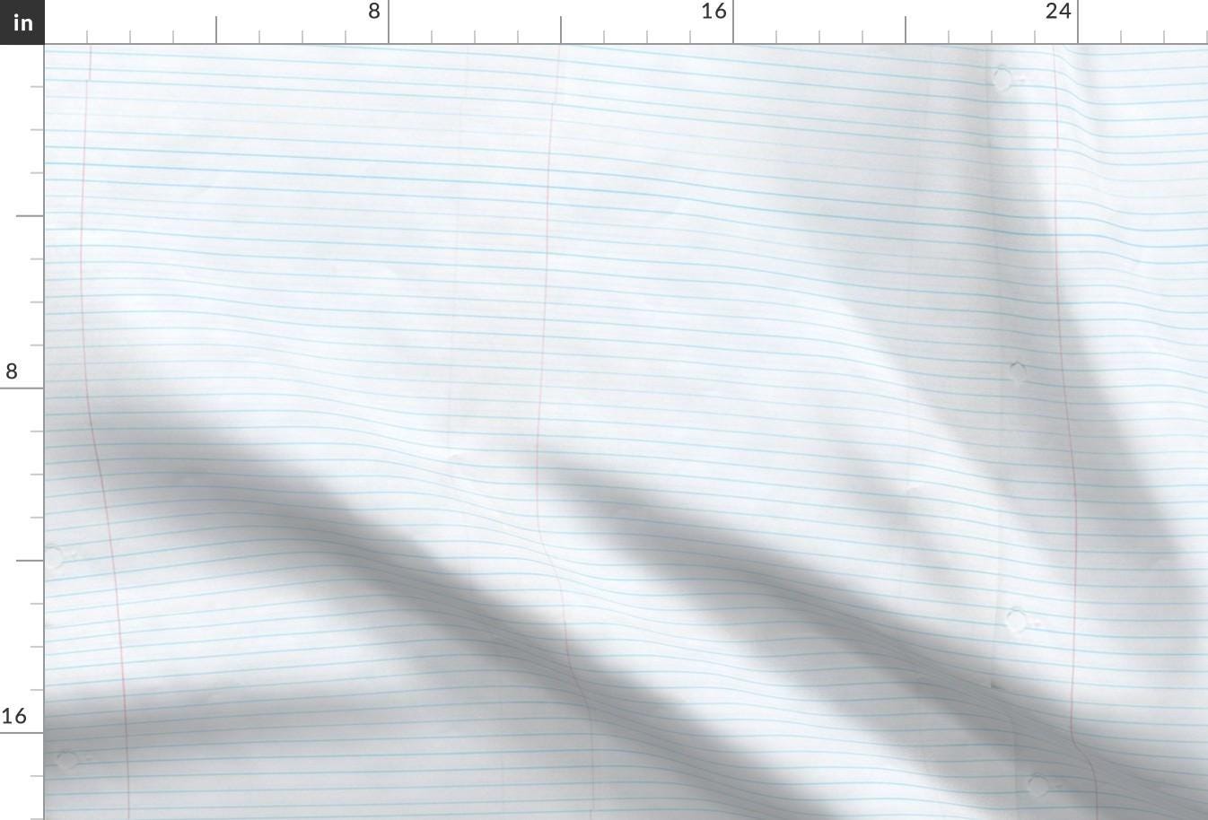School Paper Fabric - No. 2 Notebook Paper by Bzbdesigner - Notebook ...