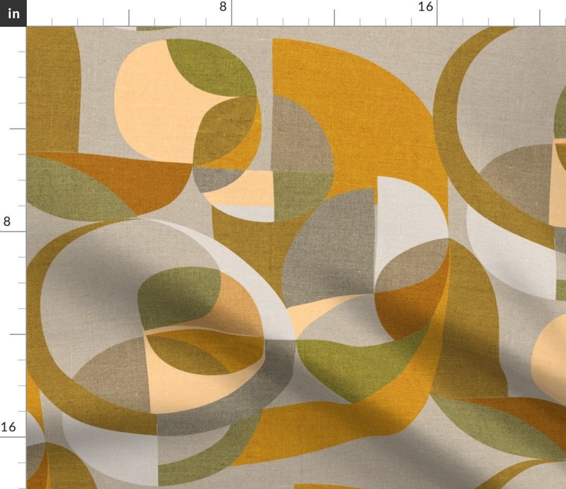 Mod Circles Fabric Modern Circles by Ceciliamok Circles - Etsy