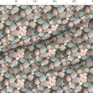 River Stones Fabric Love on the Rocks by Peacoquettedesigns Earth ...