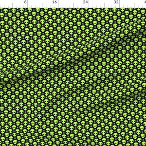 Alien Heads Fabric Alien Star by Shala Alien Heads - Etsy