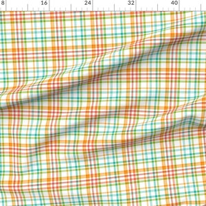 Multicolored Plaid Fabric Juicy Plaid Autumn Colors by ...