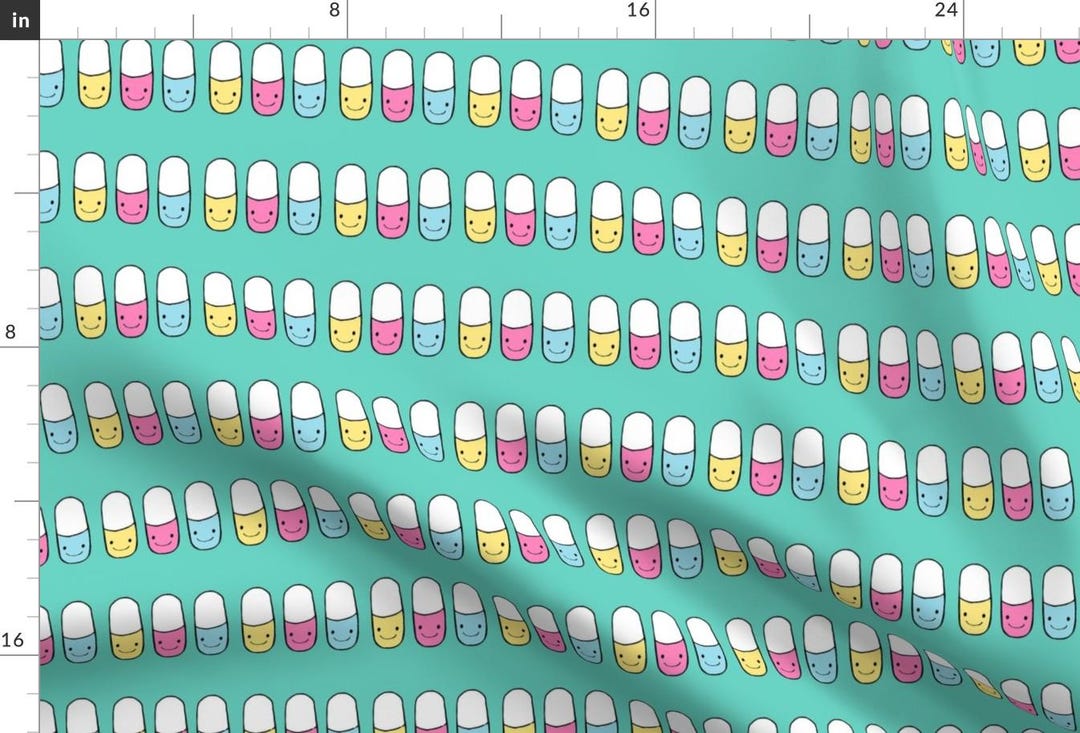 Pills Fabric - Happy Pills by How-store - Pill Drug Pharmacy Medicine ...