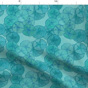 Blue Upholstery Fabric- Sand Dollars by Tina_bellina_designs - Ocean ...