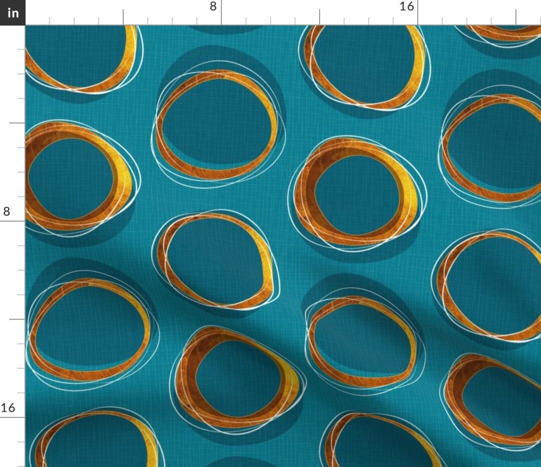 Eclipse Fabric Solar Eclipse Mcmodern Gold and Blue by Mia - Etsy