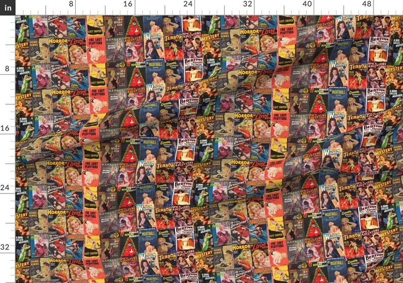 Vintage Fabric Pulp Cover By Mandamacabre Vintage Pulp | Etsy