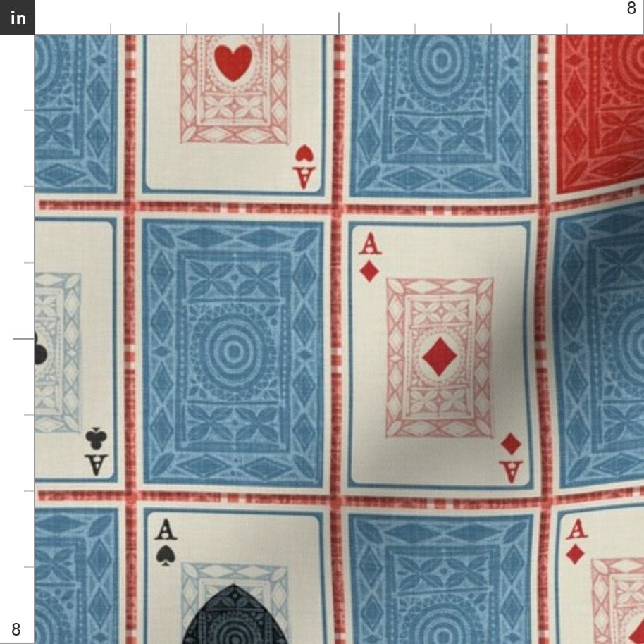 Playing Cards Fabric Find the Lady by Spellstone Playing - Etsy