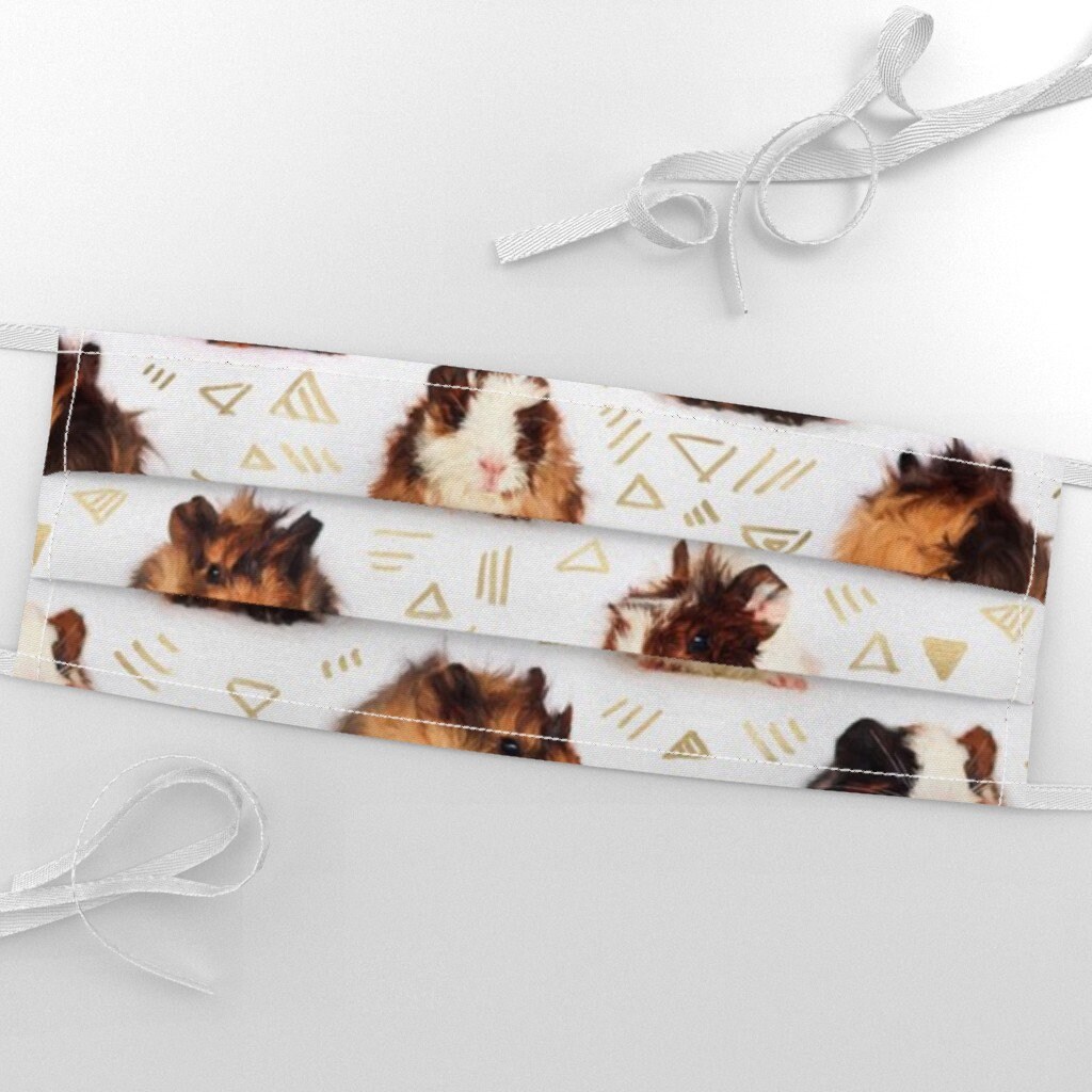 Geometric Guinea Pig Animal Fabric Lots of Little Guinea | Etsy