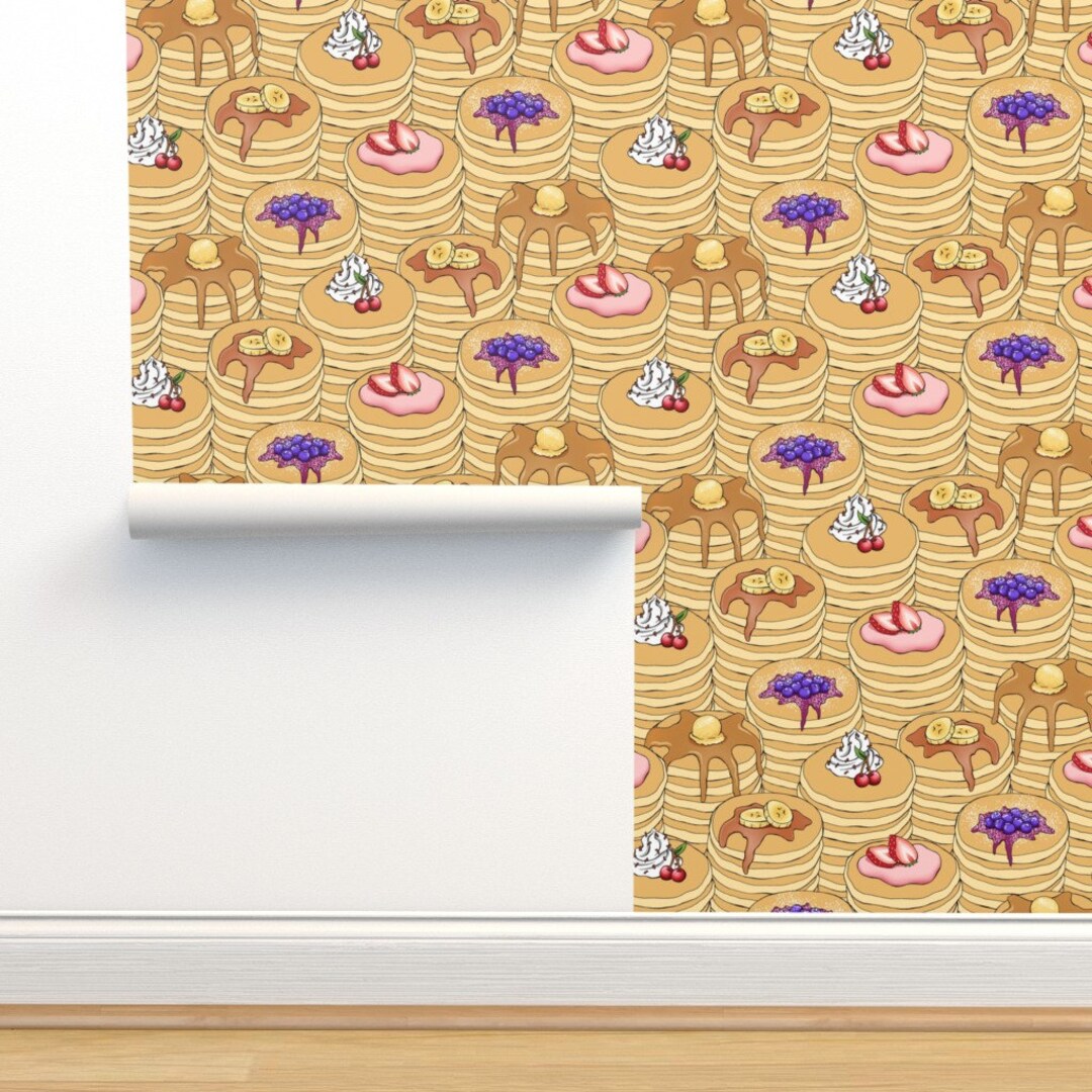Pancake Wallpaper Flapjack Stack by Pattysloniger - Etsy