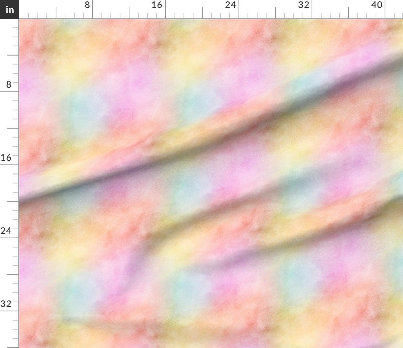 Watercolor Fabric Pastel Rainbow Watercolor Soft Pastel | Etsy