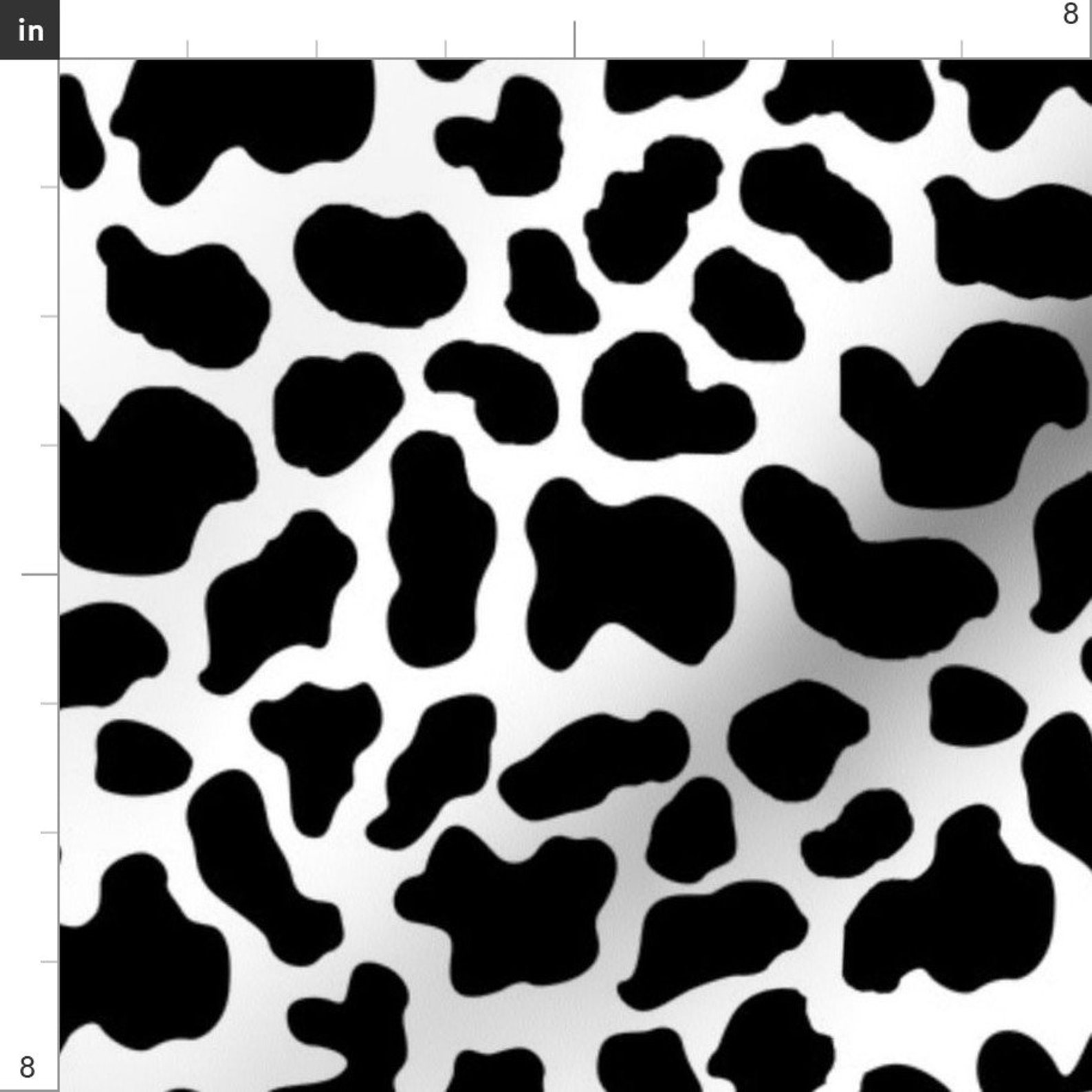 Cow Fabric Cow Print by Parisbebe Trending Black White | Etsy