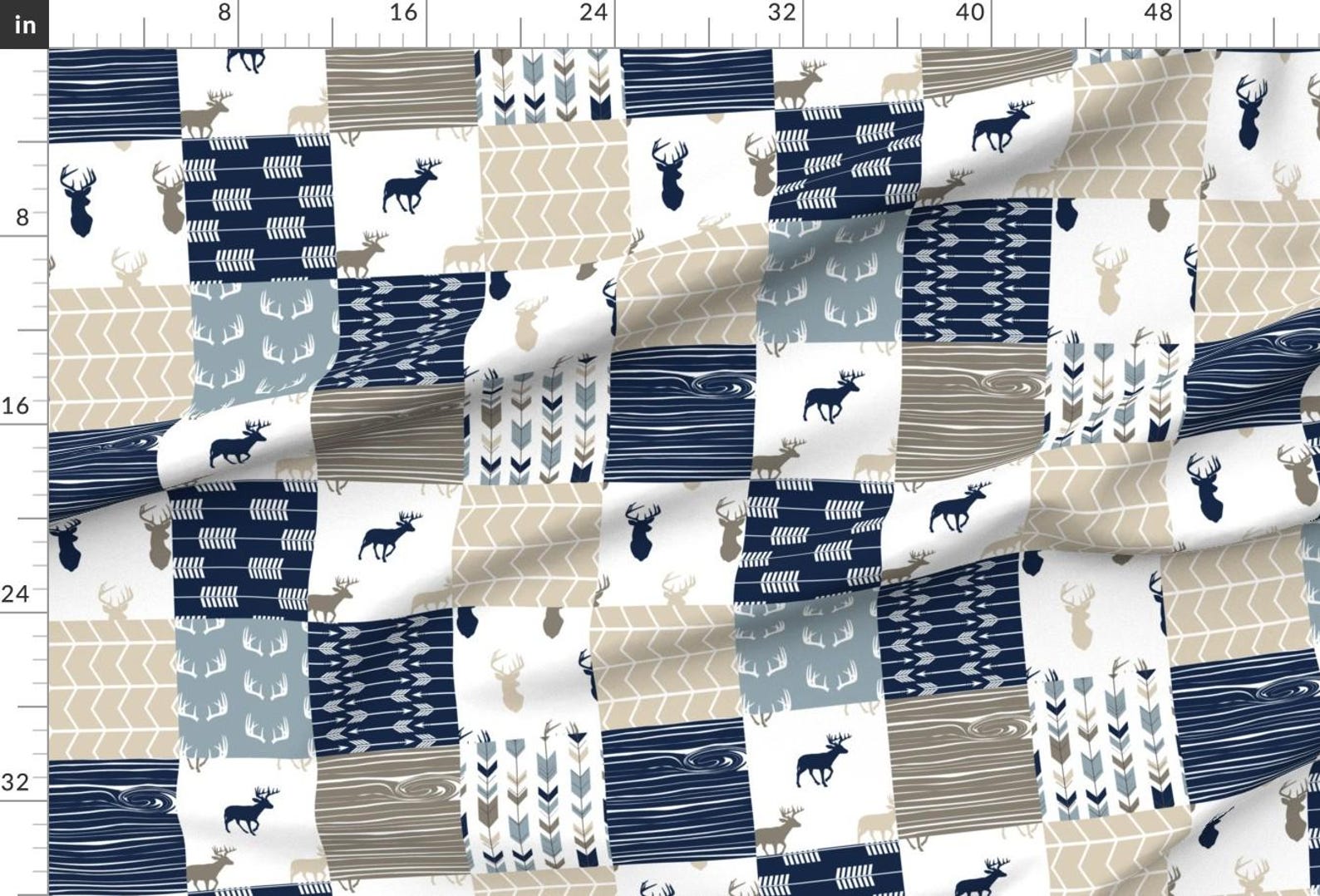 Rustic Woodland Fabric - Rustic Woods Wholecloth Patchwork by ...