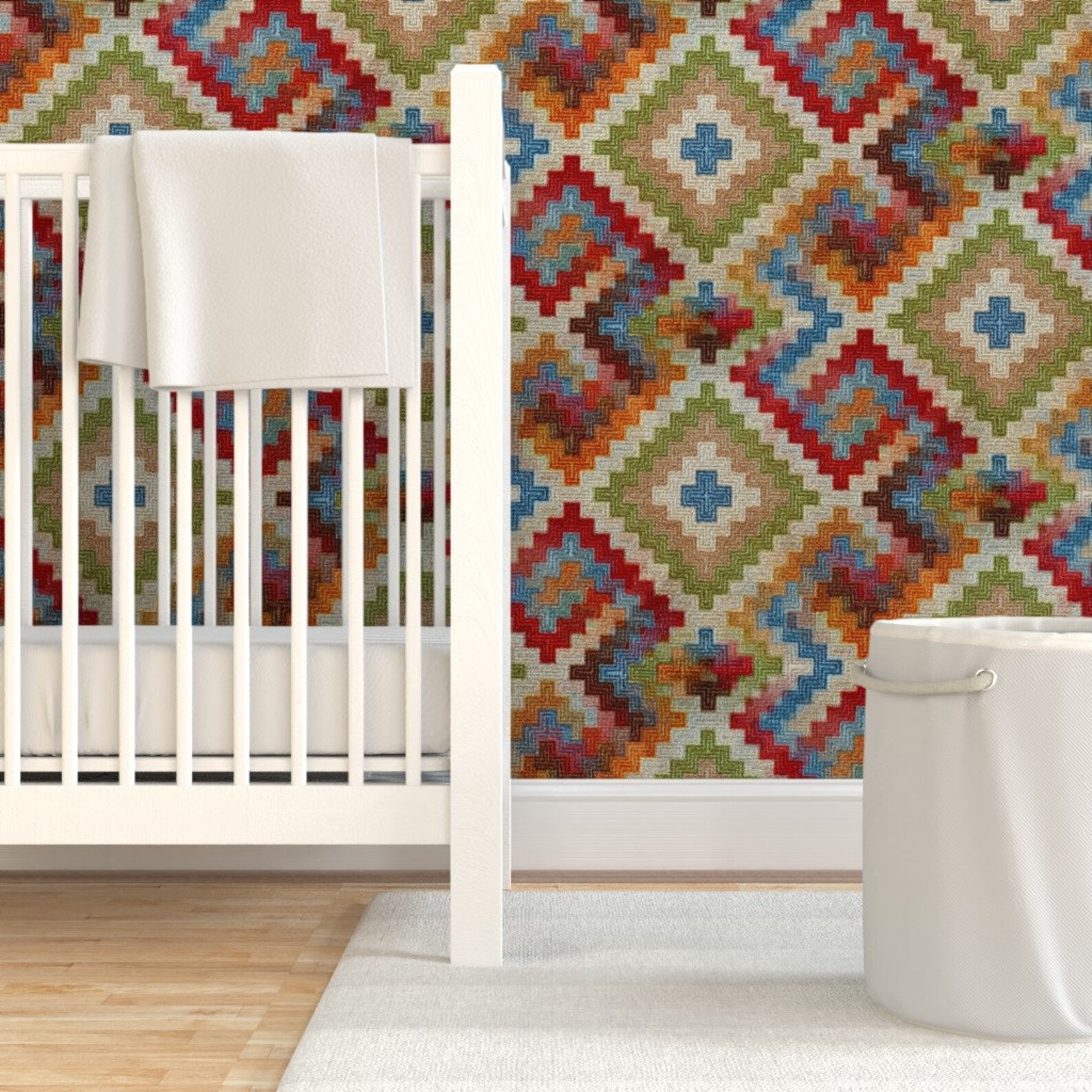 Kilim Wallpaper Kilim Rug Design by Amy G Colorful - Etsy