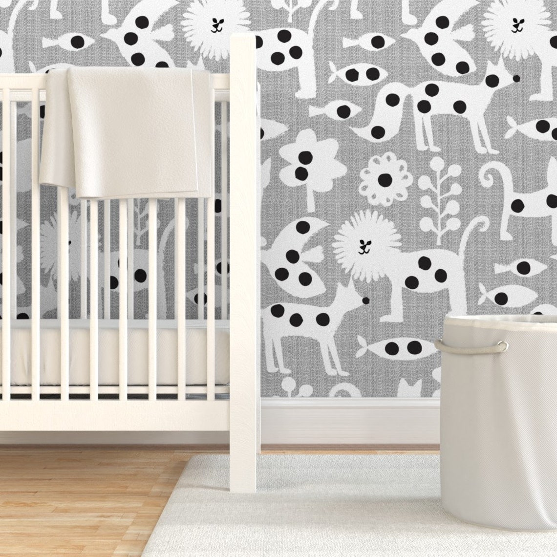 Animal Wallpaper Polka Dot Animals by Ottomanbrim Animal - Etsy