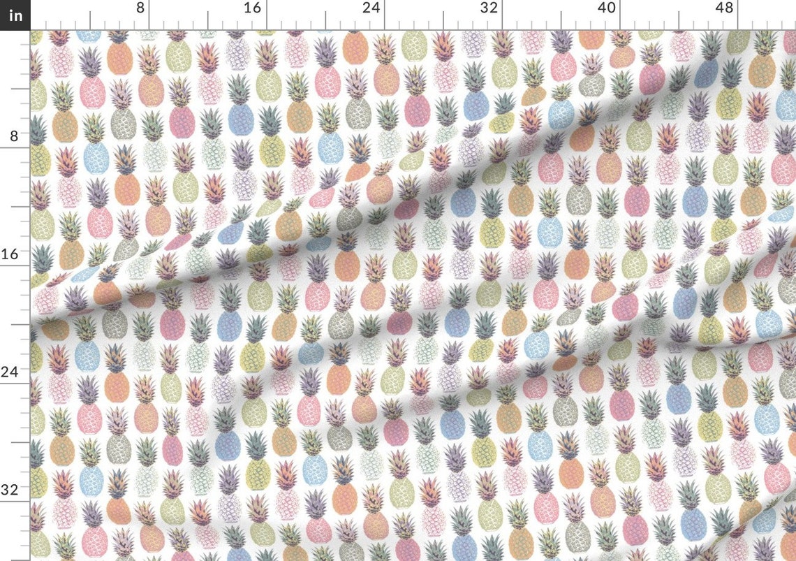 Pineapple Fabric Pineapple Summer By Mariafaithgarcia | Etsy