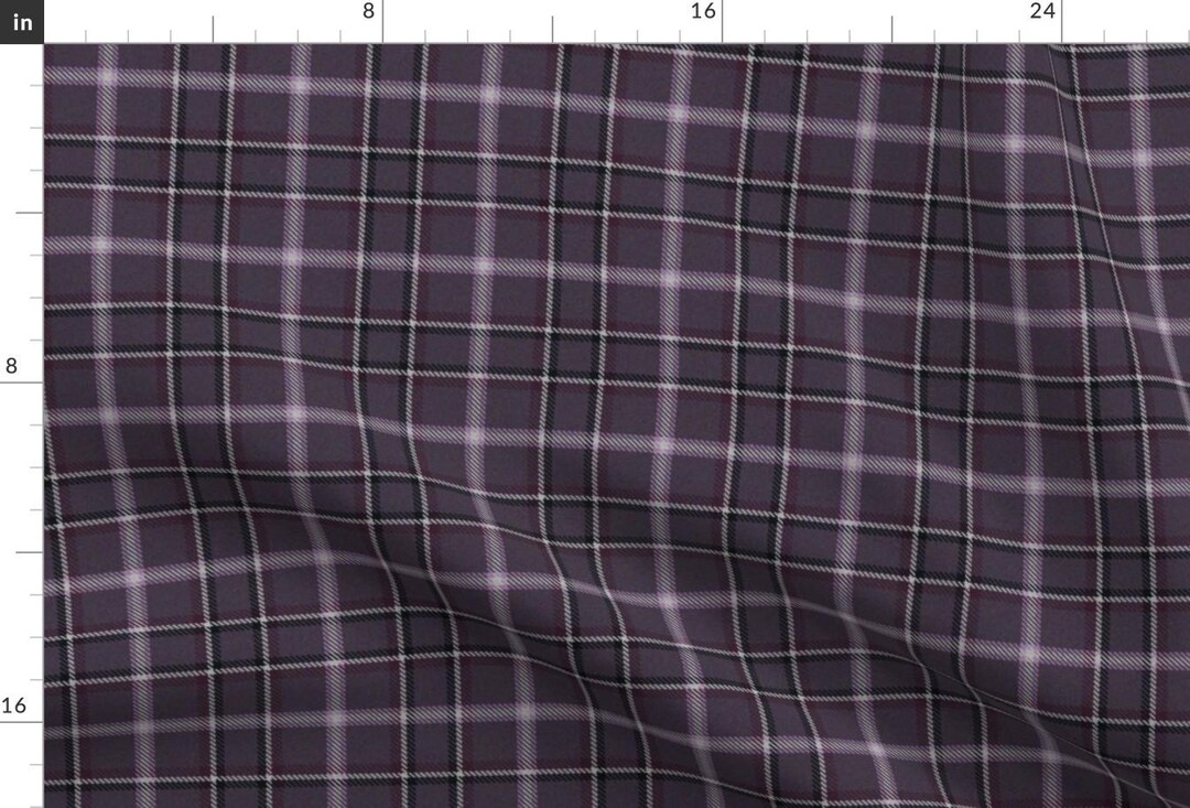 Plaid Fabric - Night Window Plaid by Eclectic House - Plaid Checked ...
