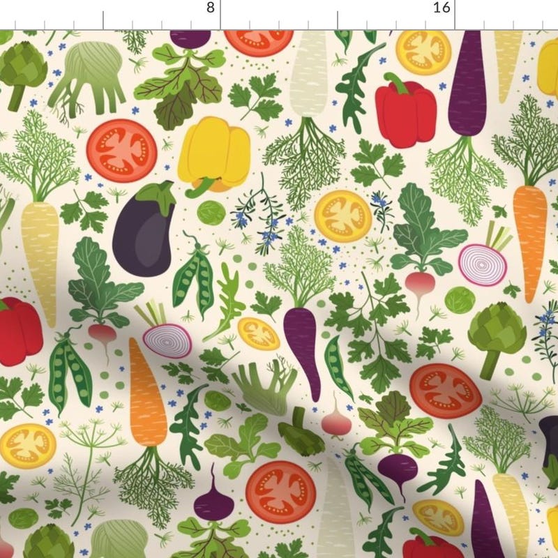 Vegetable Fabric - Etsy