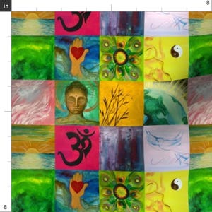 Buddha Fabric - Patchwork Buddha by Leahvanlutz - Patchwork Buddha ...