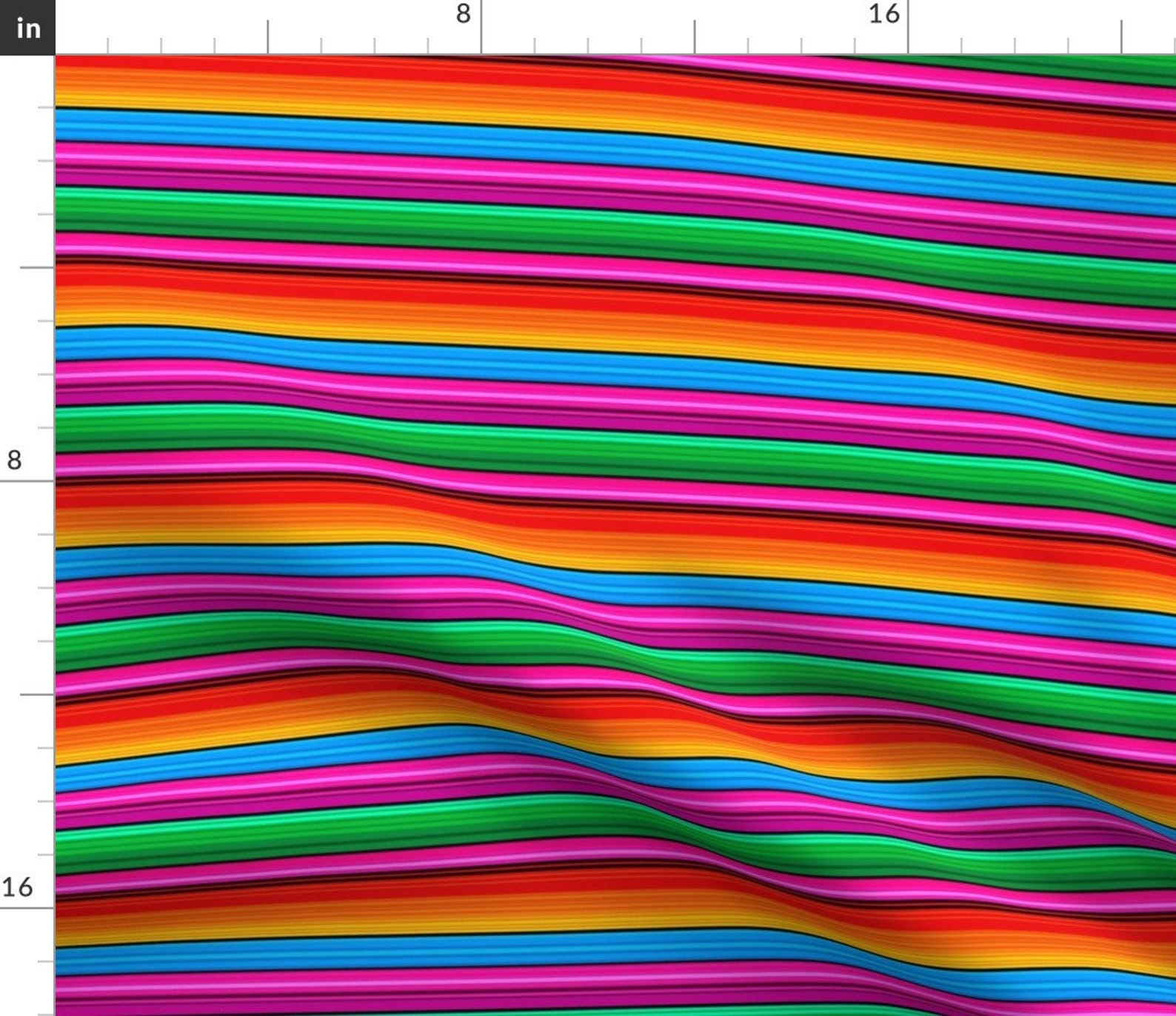Rainbow Stripe Fabric Fiesta Stripe Serape by Vivibelles - Etsy