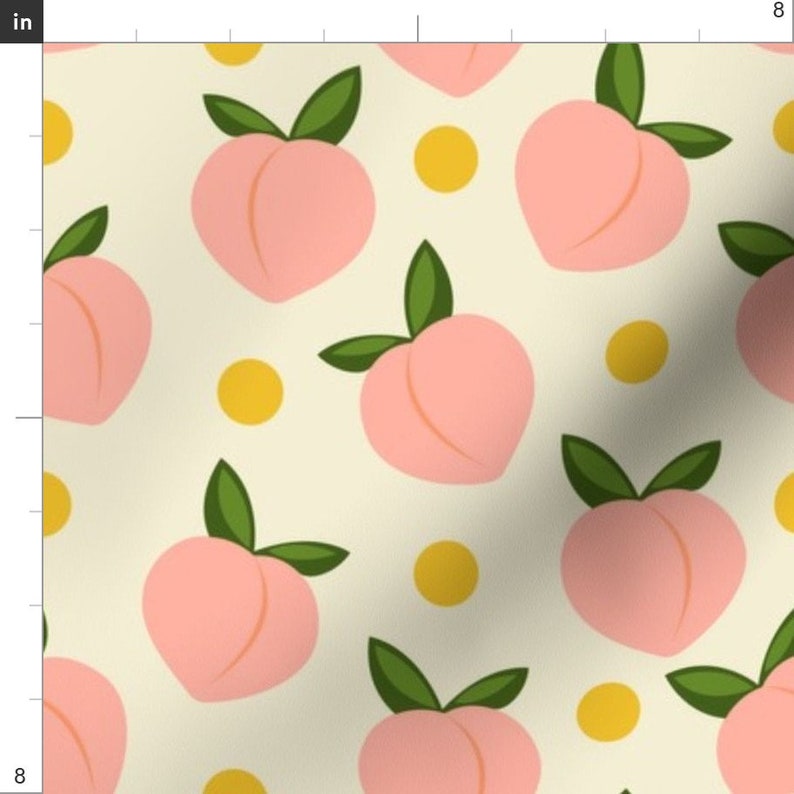 Peach Fabric Peachy-large Scale by Lapetitelecour Peach - Etsy