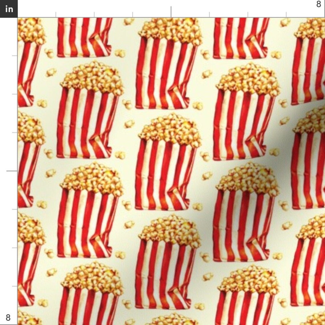 Retro Movie Theater Popcorn Fabric Popcorn By Kellygilleran | Etsy