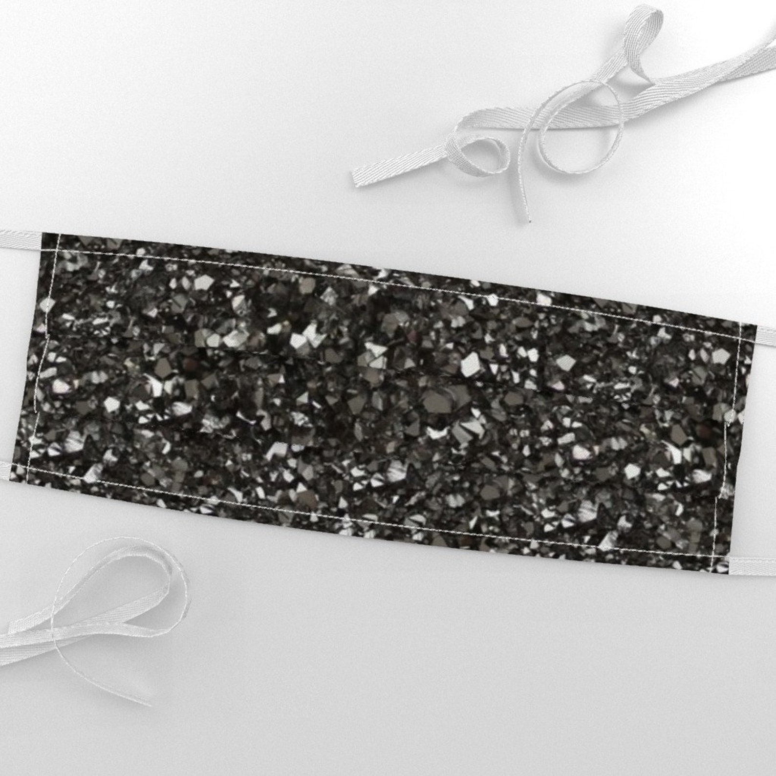 Black Crystal Fabric Stones // Grey Hematite Crystal by - Etsy