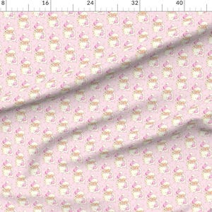 Pink Santa Fabric Hi Santa Christmas Light Pink by Parisbebe Vintage ...
