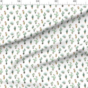 Cacti Collection Fabric - Potted Cacti by Bluebirdcoop - Minimalist ...