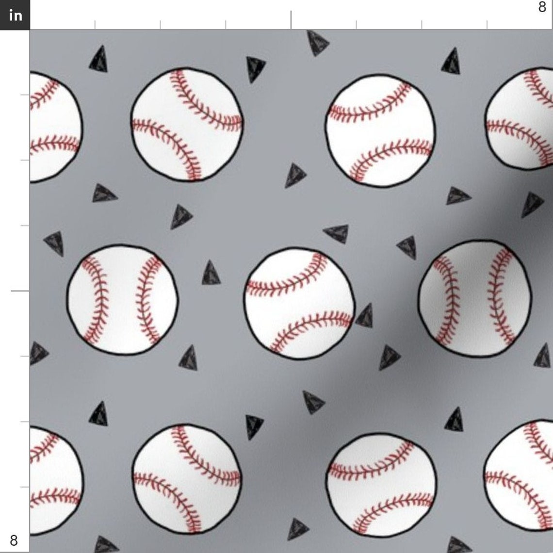 Baseball Fabric Sports Baseball American Themed Fabric | Etsy