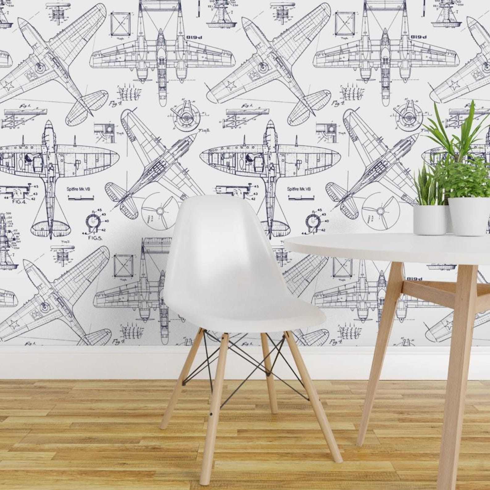 Airplane Removable Peel and Stick Wallpaper - Aviation Aeroplane - Wall ...