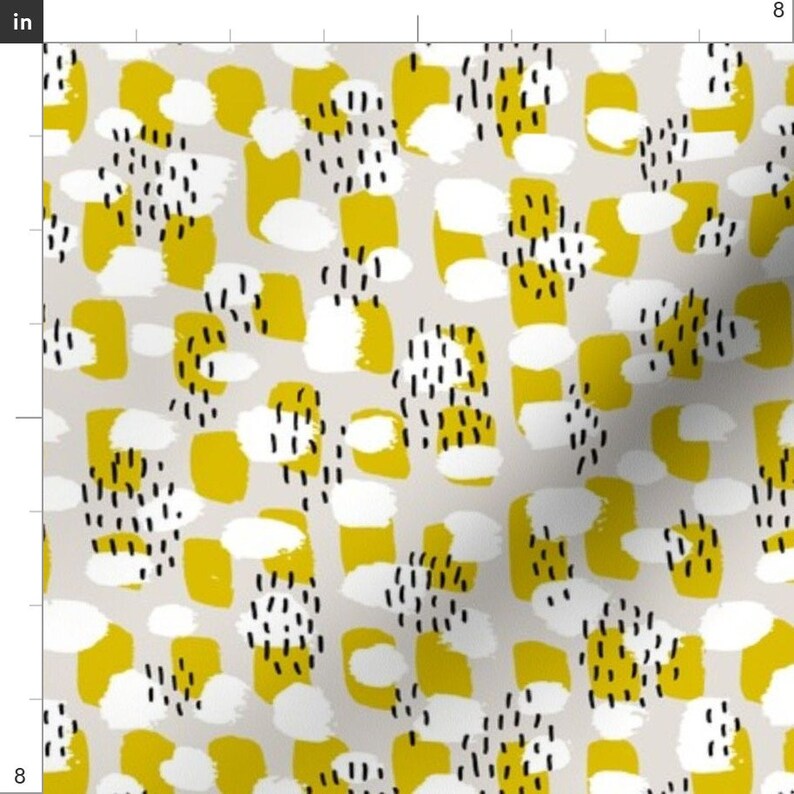 Mustard Fabric Brush Strokes Abstract Trend Pastel Texture - Etsy