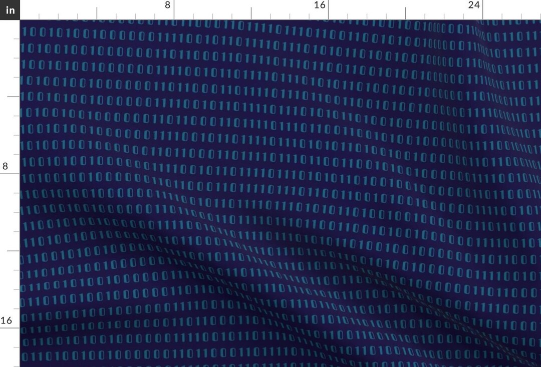 1s and 0s Fabric - Cuteness Binary by Lellobird - Binary Code Computer ...