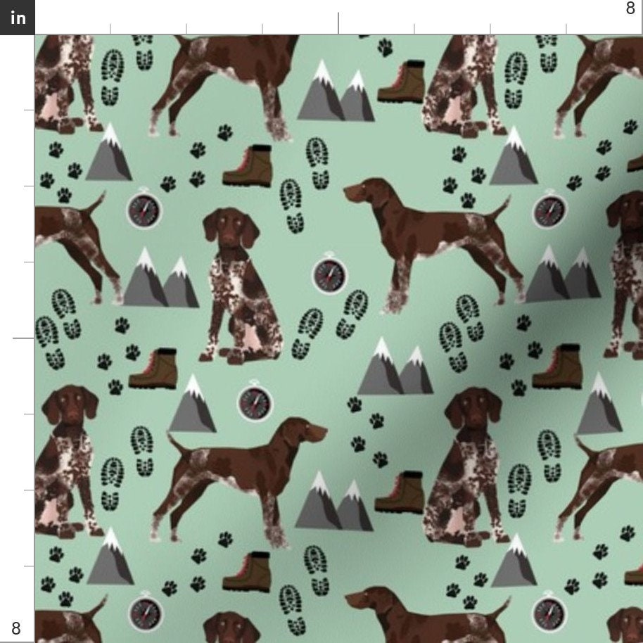 Hiking German Shorthaired Pointer Fabric German Shorthaired | Etsy