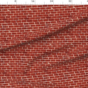 Building Fabric Brick House by B0rwear Wall Cotton Fabric by the Yard ...