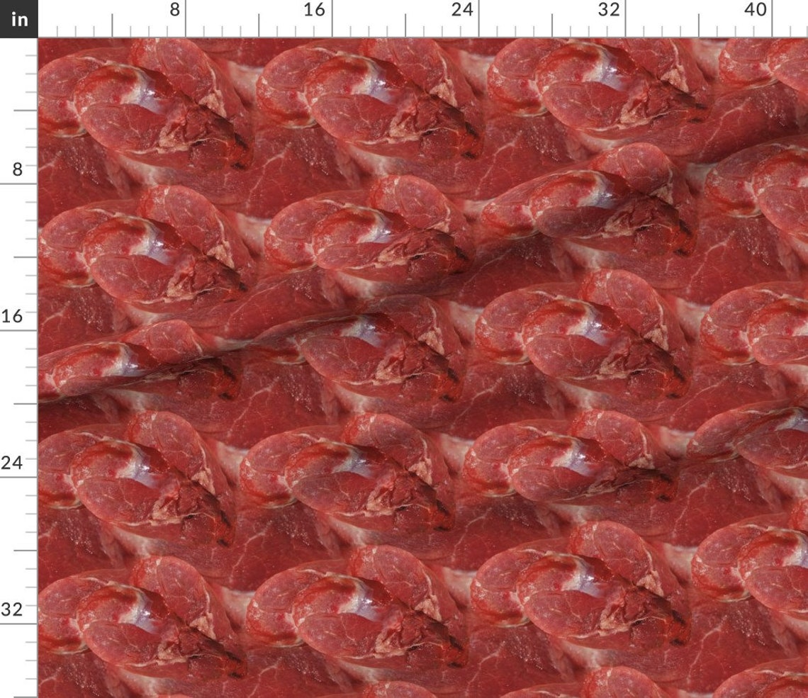 Juicy Meat Fabric Ra-ra-raw Meat by Peacoquettedesigns - Etsy