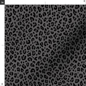 Black Fabric - Leopard Print by Borderlines - Punk Grey Gray Gothic ...