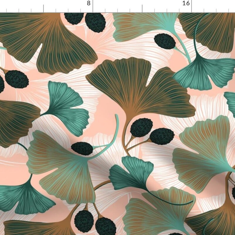 Ginkgo Leaf Fabric - Etsy