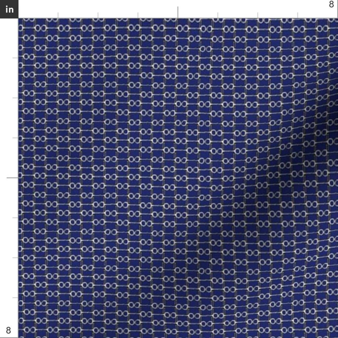 Blue Equestrian Horse Fabric - Bitty Bits - Navy by Ragan - Equestrian ...