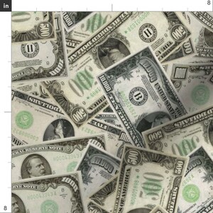 Money Fabric Dean's Big Money by Midcoast Miscellany Green Cash Money ...