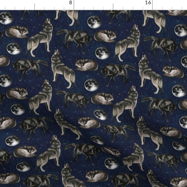 Wolf Fabric - Etsy