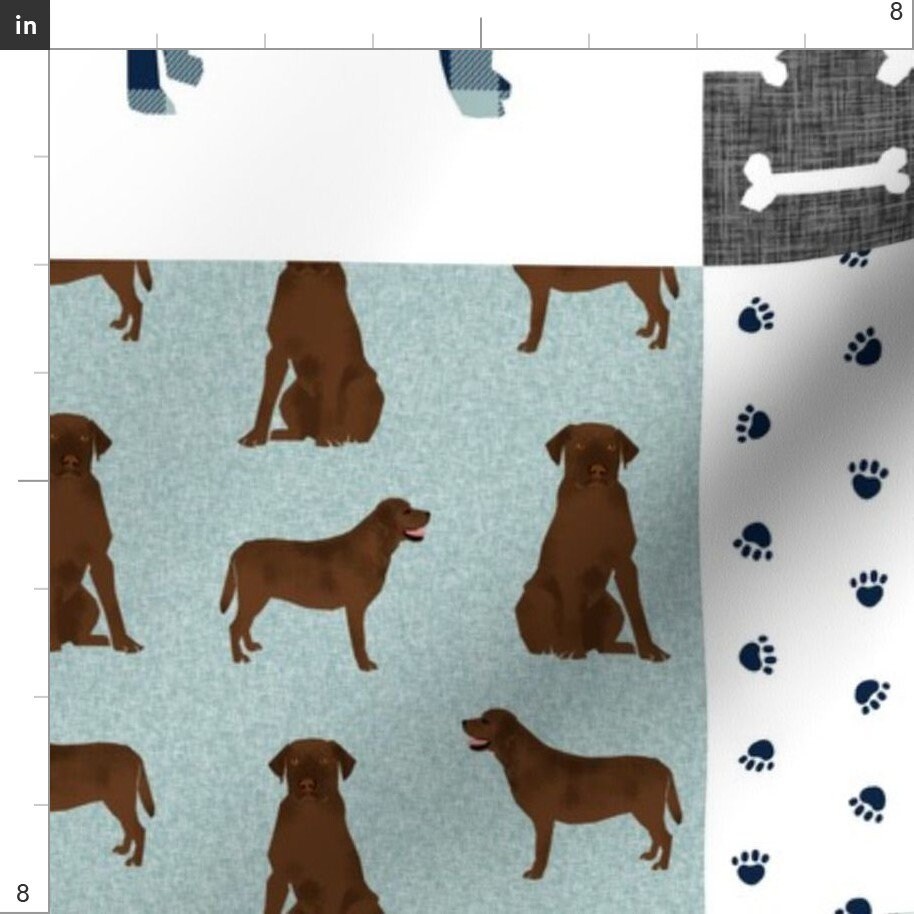 Labrador Fabric Labrador Retriever Chocolate Lab B Cheater - Etsy