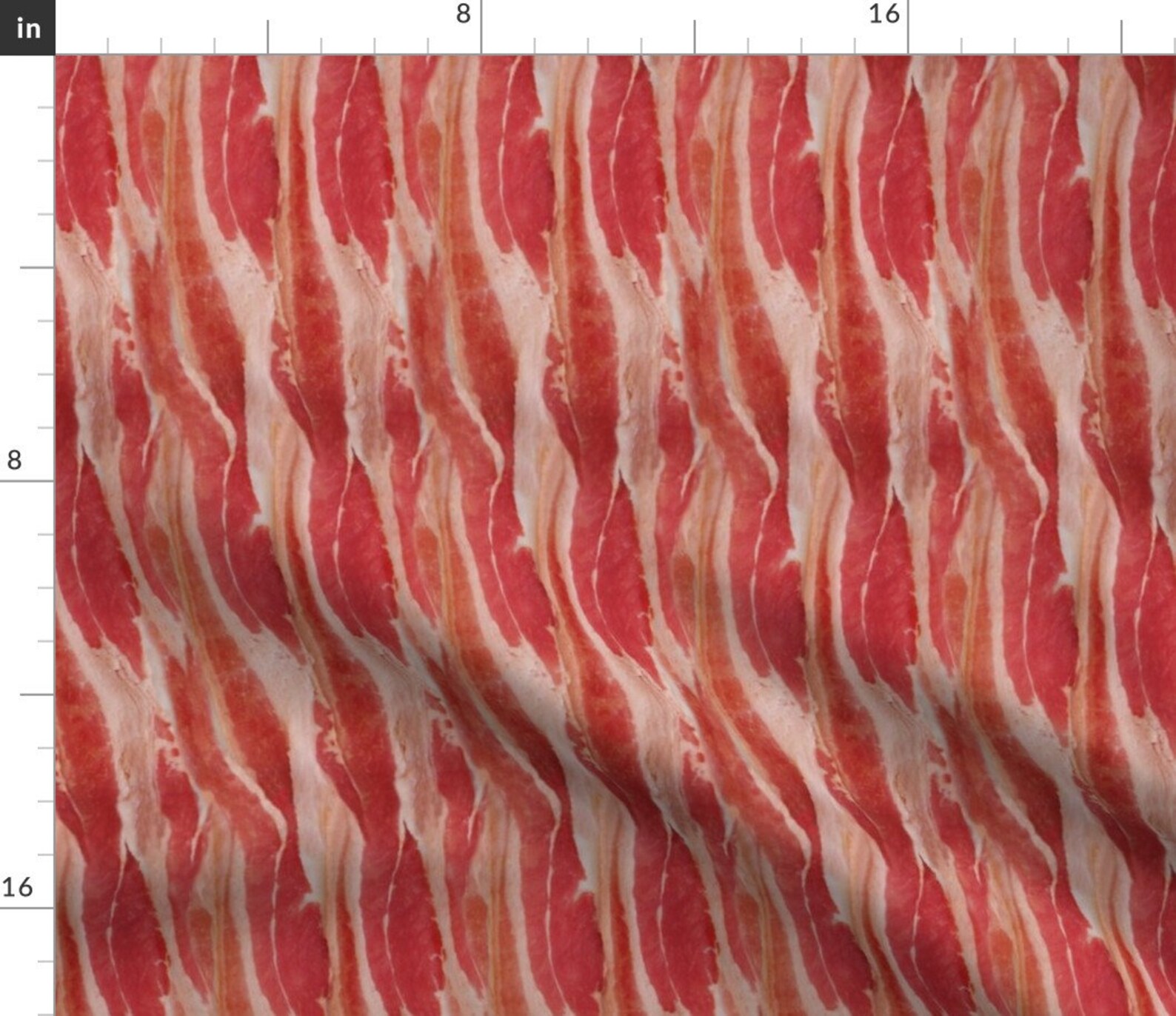 Bacon Breakfast Fabric Bacon Bacon Bacon Feorlen and - Etsy