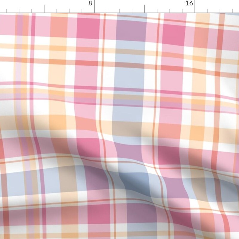 Pink Blue Plaid - Etsy