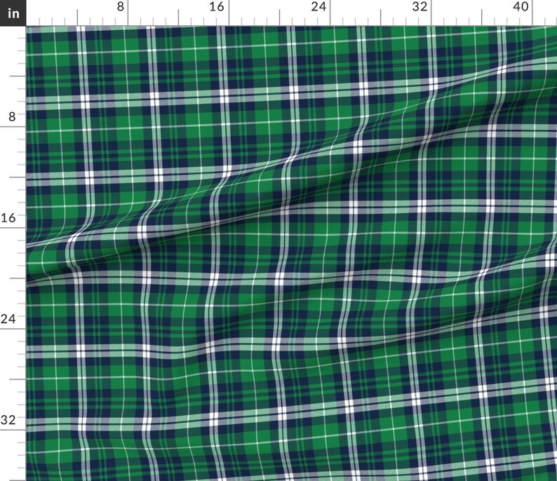 Green Plaid Fabric Fall Plaid Navy and Green Wholecloth - Etsy